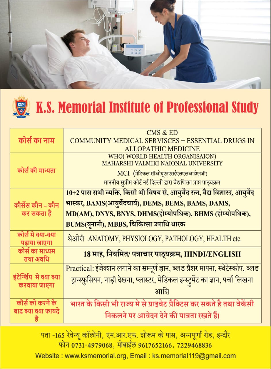 CMS & ED – K. S. Memorial Institute | CMS & ED INDORE